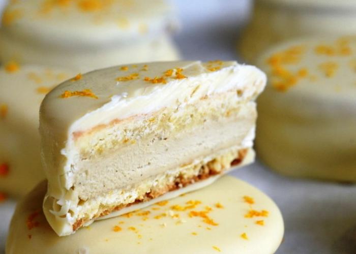 Alfajor helado de yerba mate. Receta del chef Pedro Lambertini